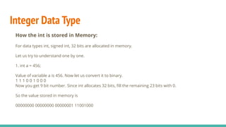 Data types in c++ | PPT