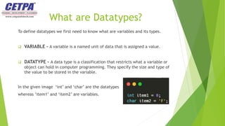 Datatypes in C++.pptx | Free Download