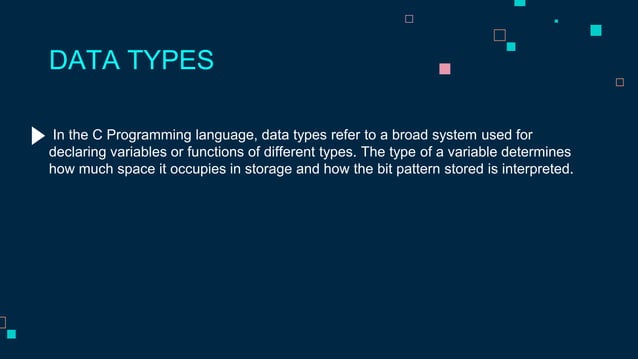Data types in C | PPTX