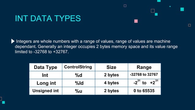 Data types in C | PPTX