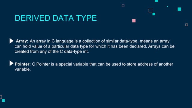 Data types in C | PPTX