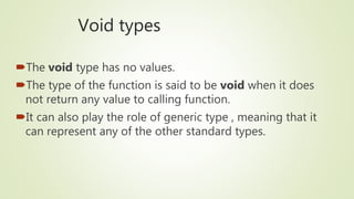 Data types in C language | PPT