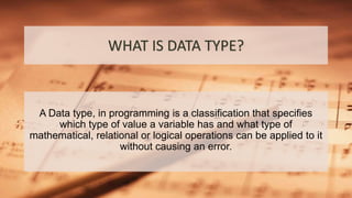 Data types in c language | PPTX