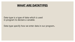 DATA TYPES IN C Language.pptx