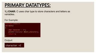 DATA TYPES IN C Language.pptx