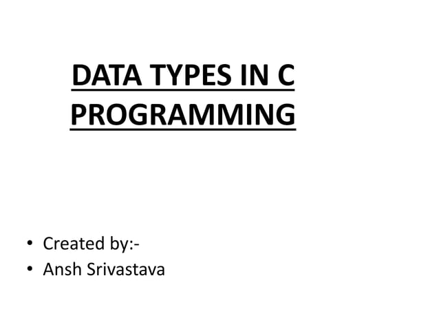 C PROGRAMMING LANGUAGE.pptx | Programming Languages | Computing