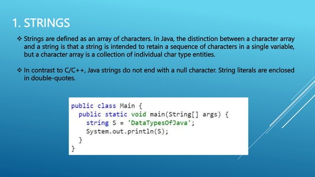 Datatypes In Java Primitive And Nonprimitivepptx