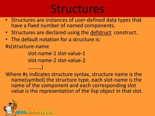 LISP: Data types in lisp | PPT