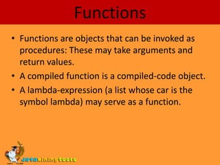 LISP: Data types in lisp | PPT