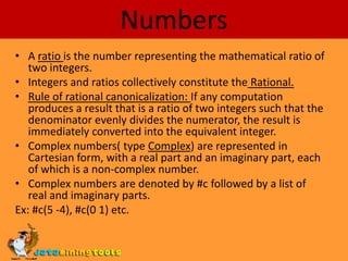 LISP: Data types in lisp | PPTX