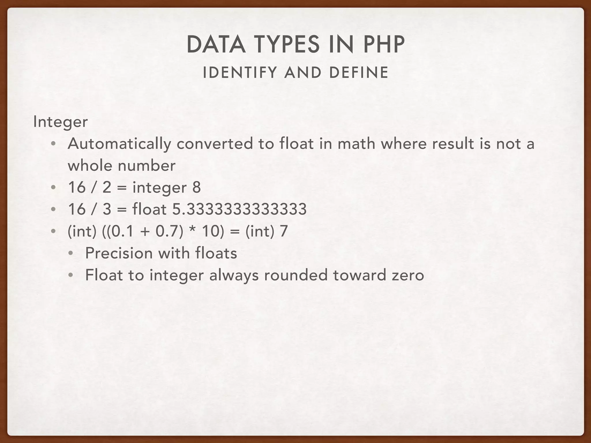 Data Types In PHP | PDF