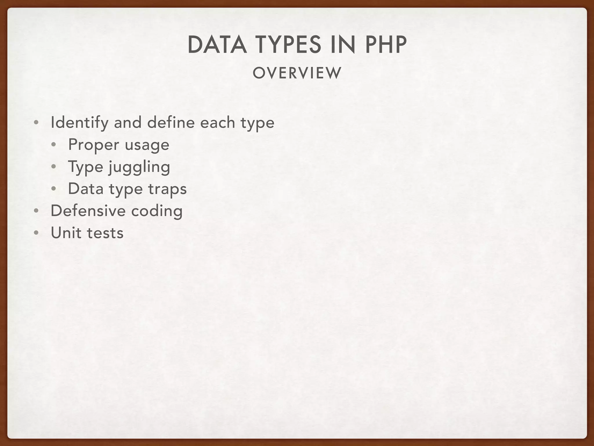 Data Types In PHP | PDF