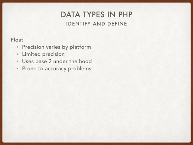Data Types In PHP | PPT