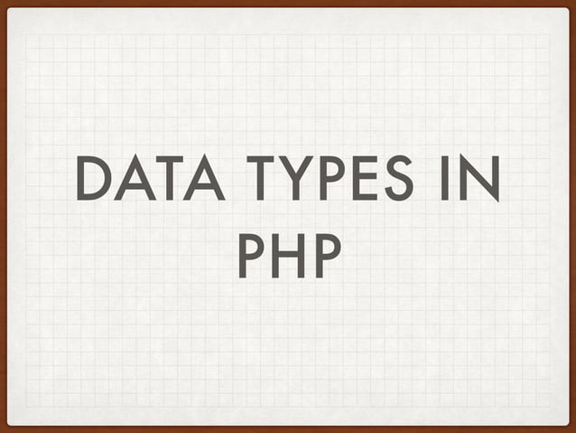 Data Types In PHP | PDF