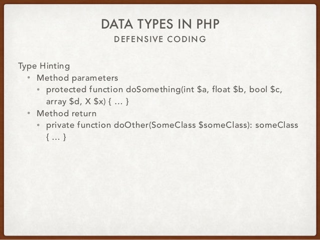 Data Types In PHP