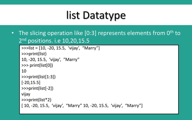 Datatypes in python | PDF