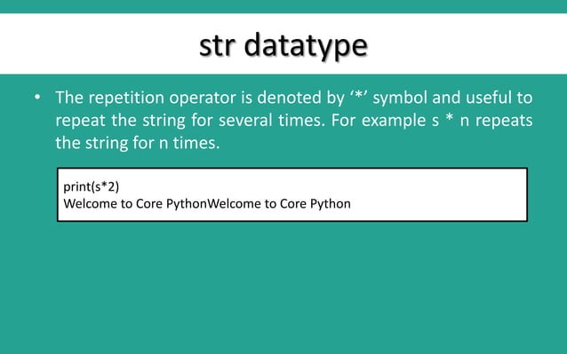 Datatypes In Python