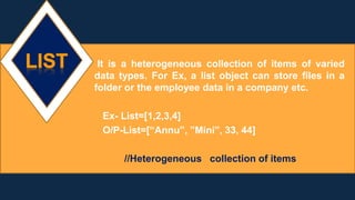 Data types in python | PPTX