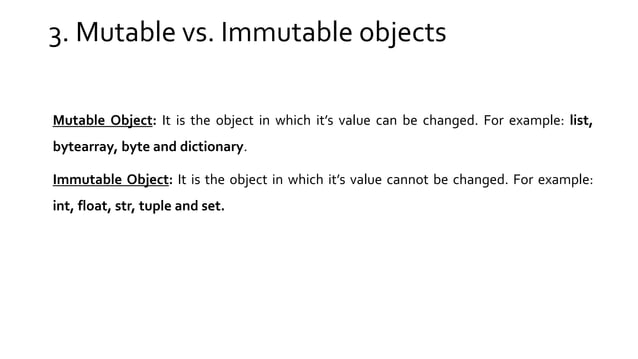 Data types in python lecture (2) | PPTX