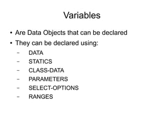 Data types & object | ODP | Programming Languages | Computing