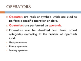 Data types, operators and control structures unit-2.pdf
