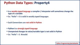 Python Data types properties | PDF