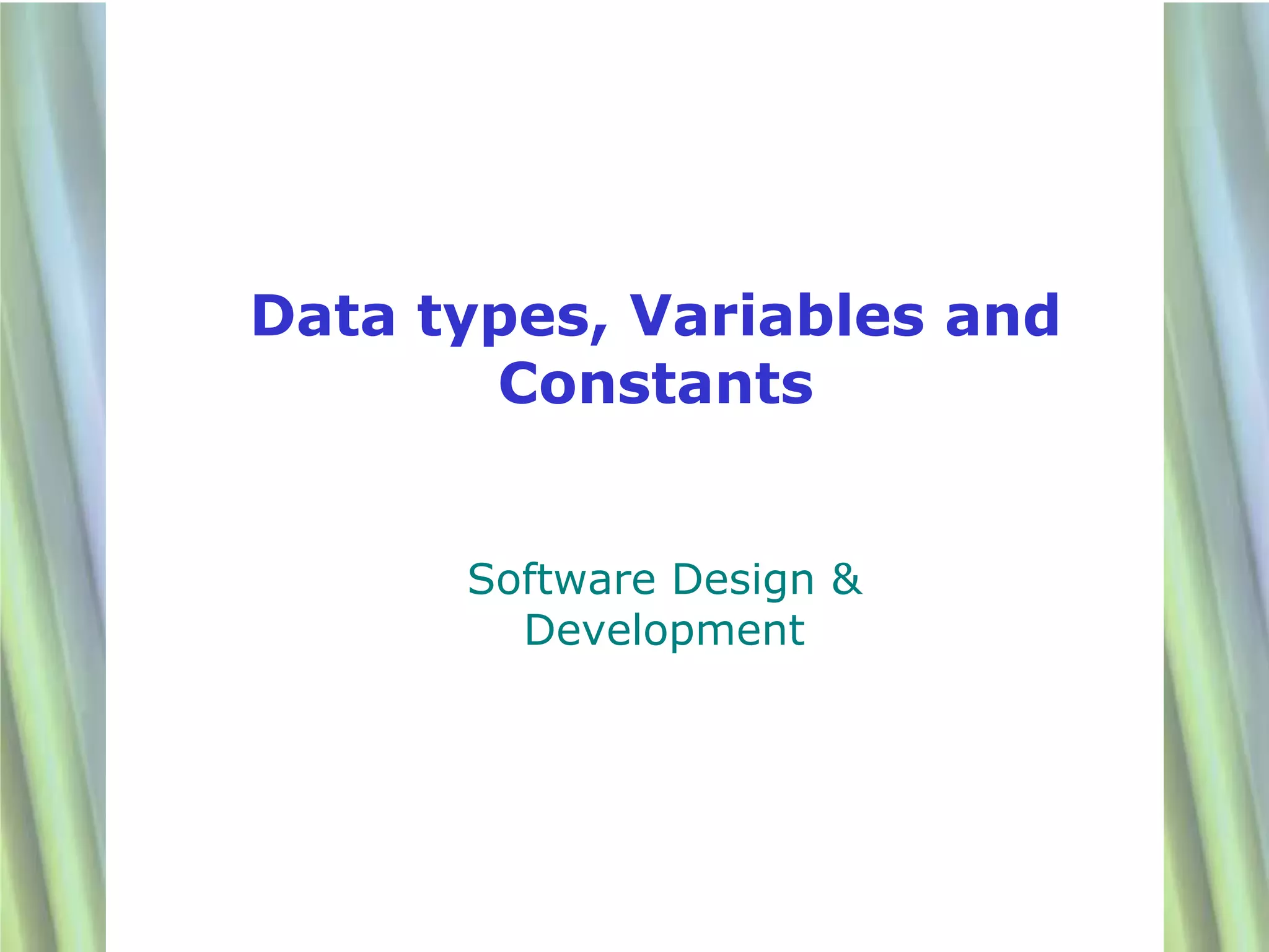 Data types vbnet | PPTX