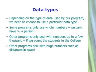 Data types vbnet | PPTX
