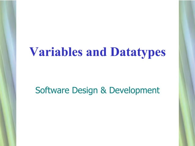Data Types Vbnet Ppt