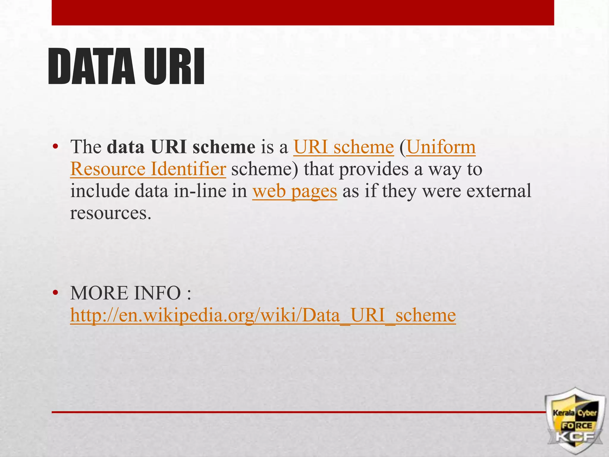 Phishing With Data URI | PPTX | Internet | Computing
