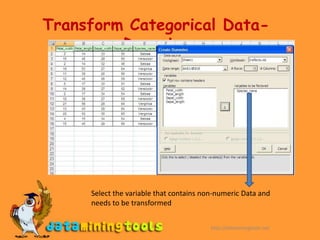 XL-MINER: Data Utilities | PPT