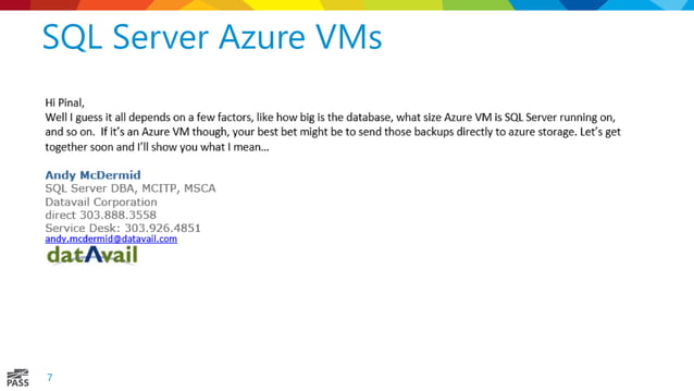 Backup And Restore Sql Server Databases In Microsoft Azure Ppt