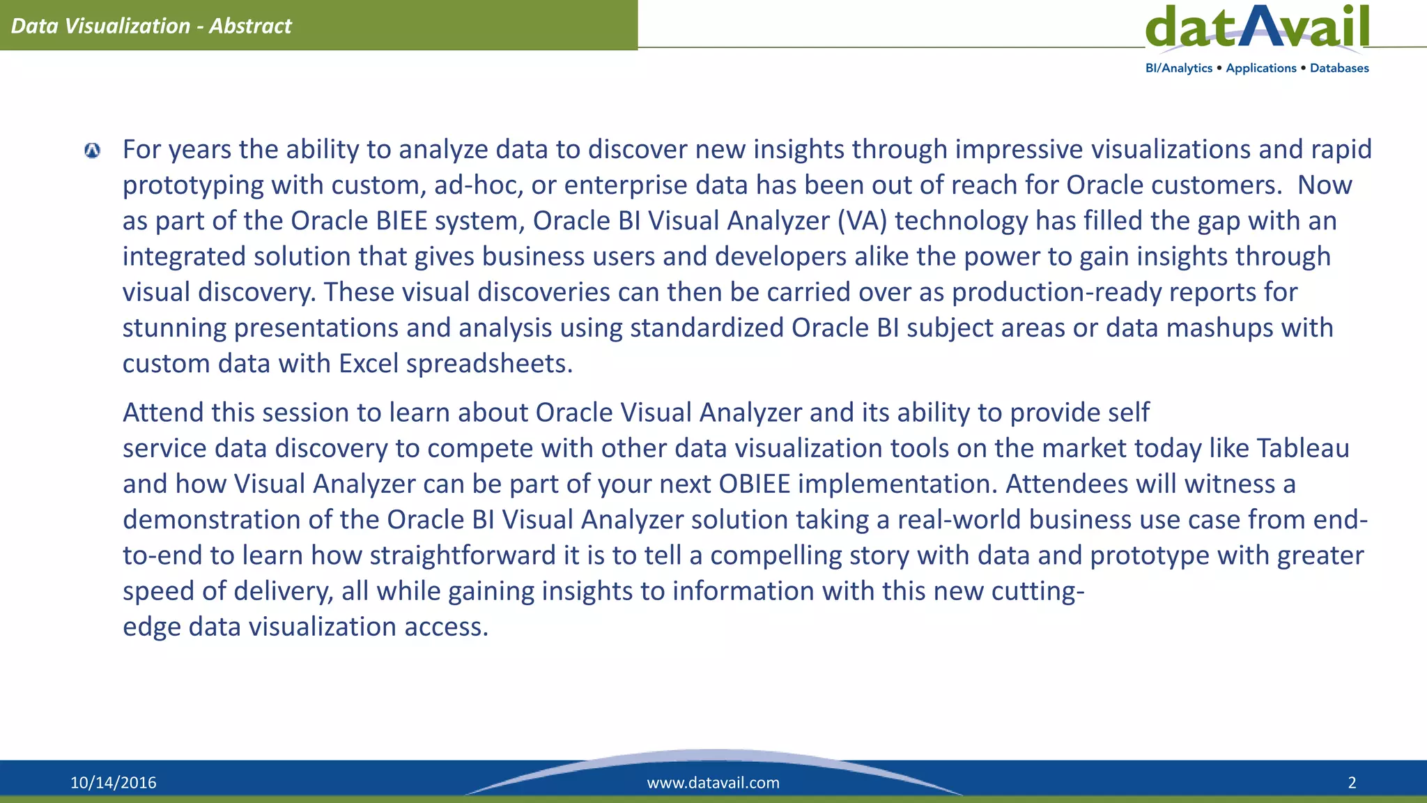 Data Visualization and Discovery | PPT