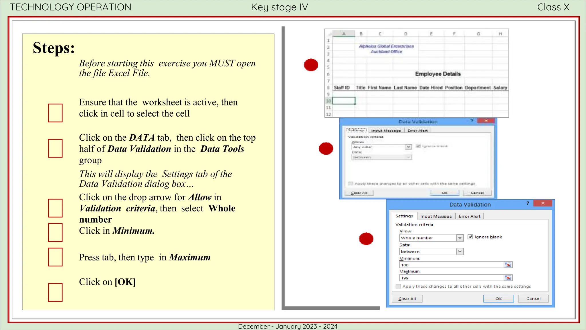 lesson on Data Validation.pptx for grade 10 | PPTX