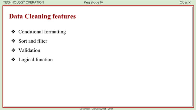 lesson on Data Validation.pptx for grade 10 | PPTX | Computing | Technology & Computing