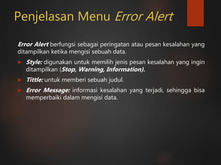 Data validation ms. excel | PPTX