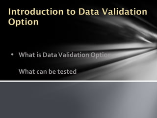 Data validation option | PPT