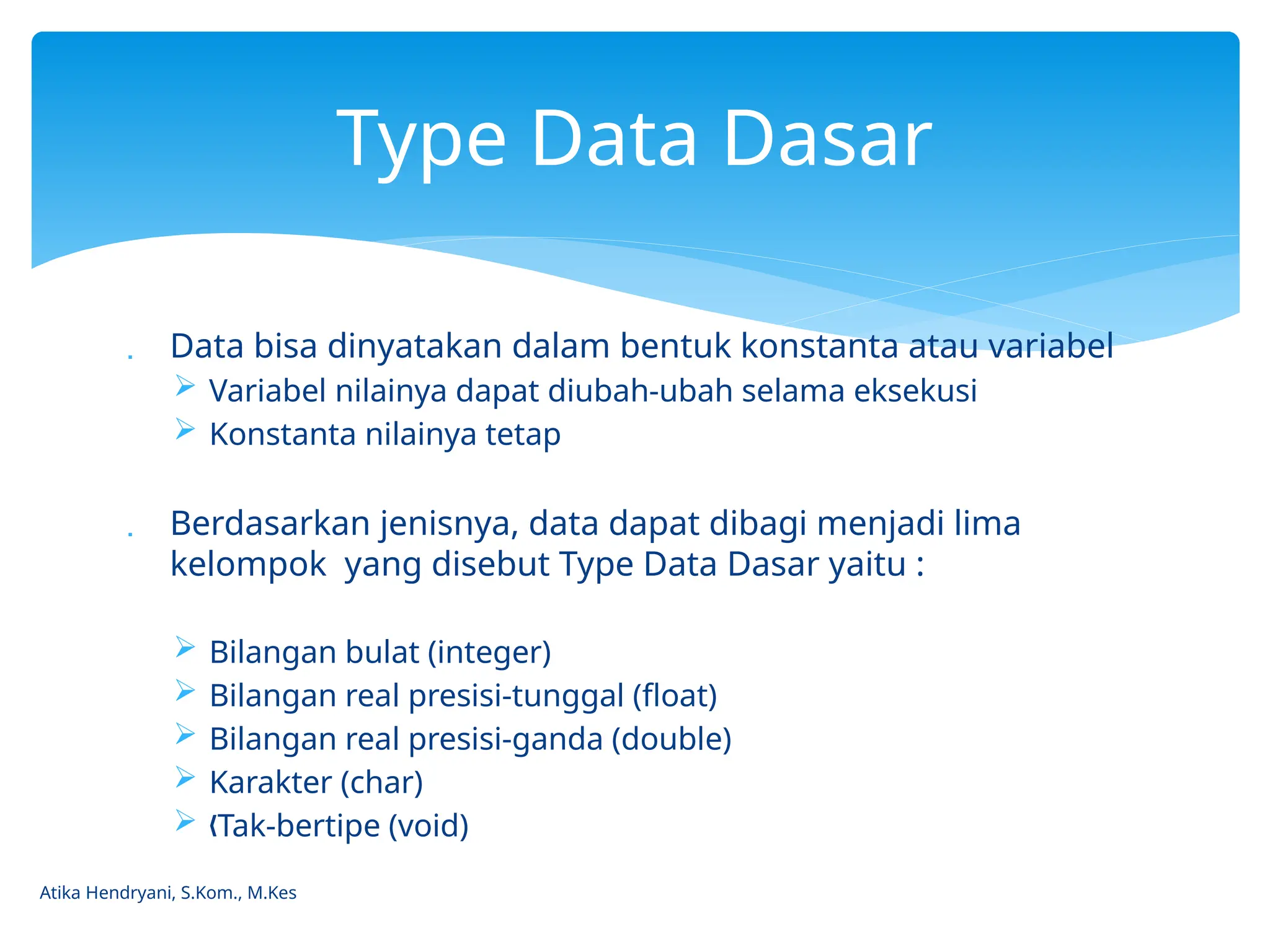 Data, variabel dan konstanta pada C++.pptx