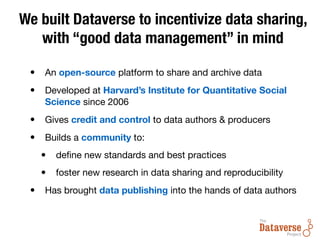 Dataverse, Cloud Dataverse, and DataTags | PDF