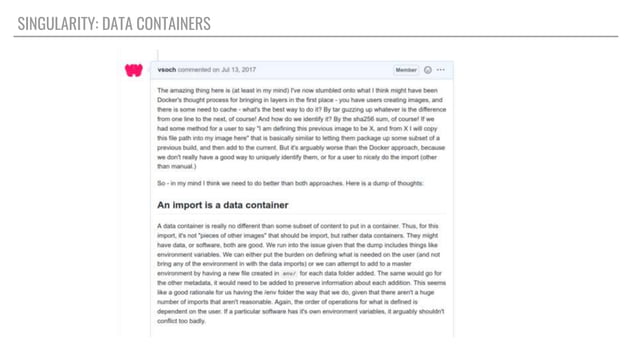 Introduction To Singularity And Data Containers Ppt