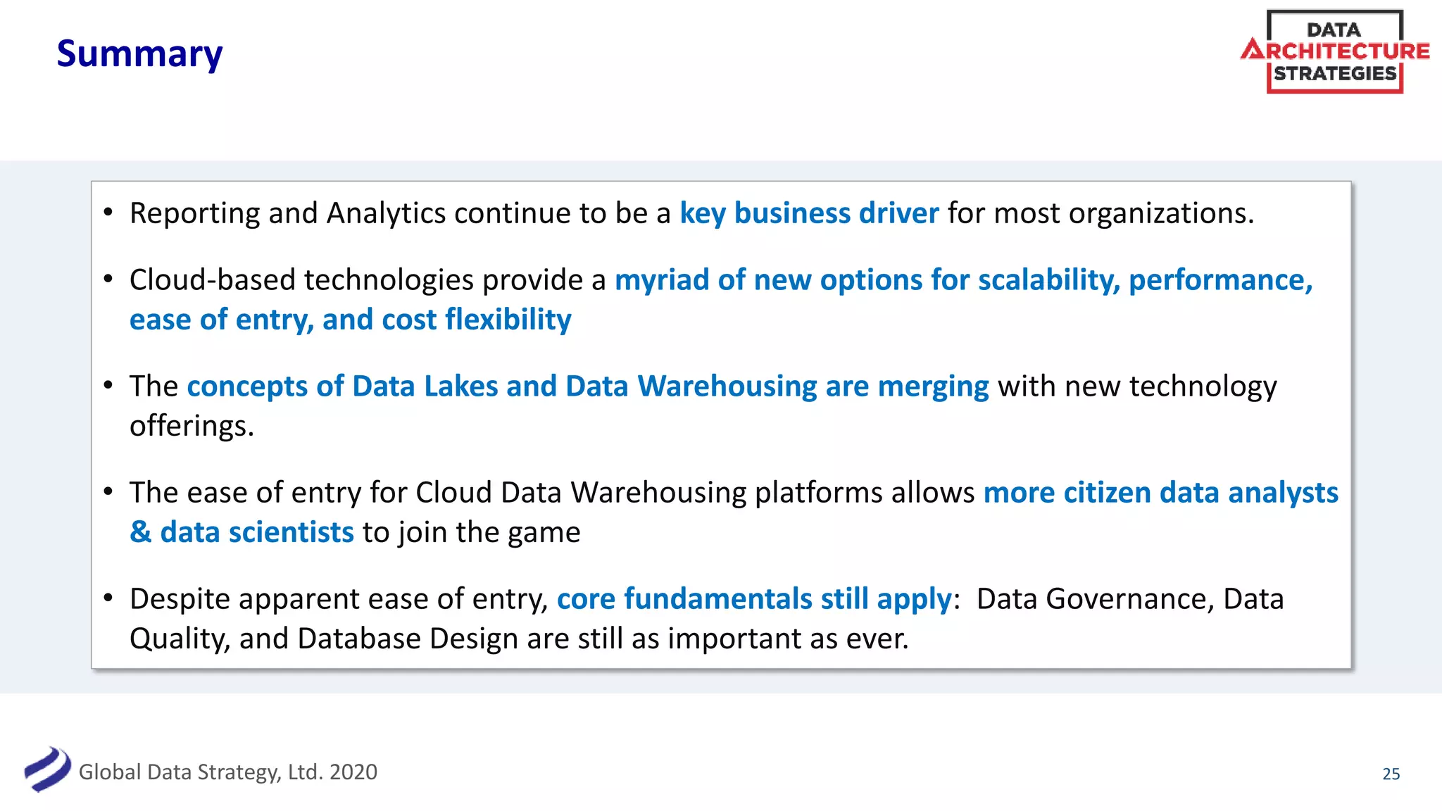 DAS Slides: Cloud-Based Data Warehousing – What’s New and What Stays ...