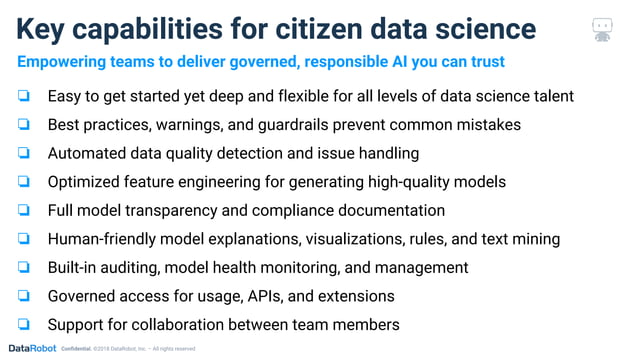 Designing a Successful Governed Citizen Data Science Strategy | PPT