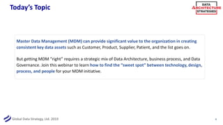Master Data Management - Aligning Data, Process, and Governance | PDF