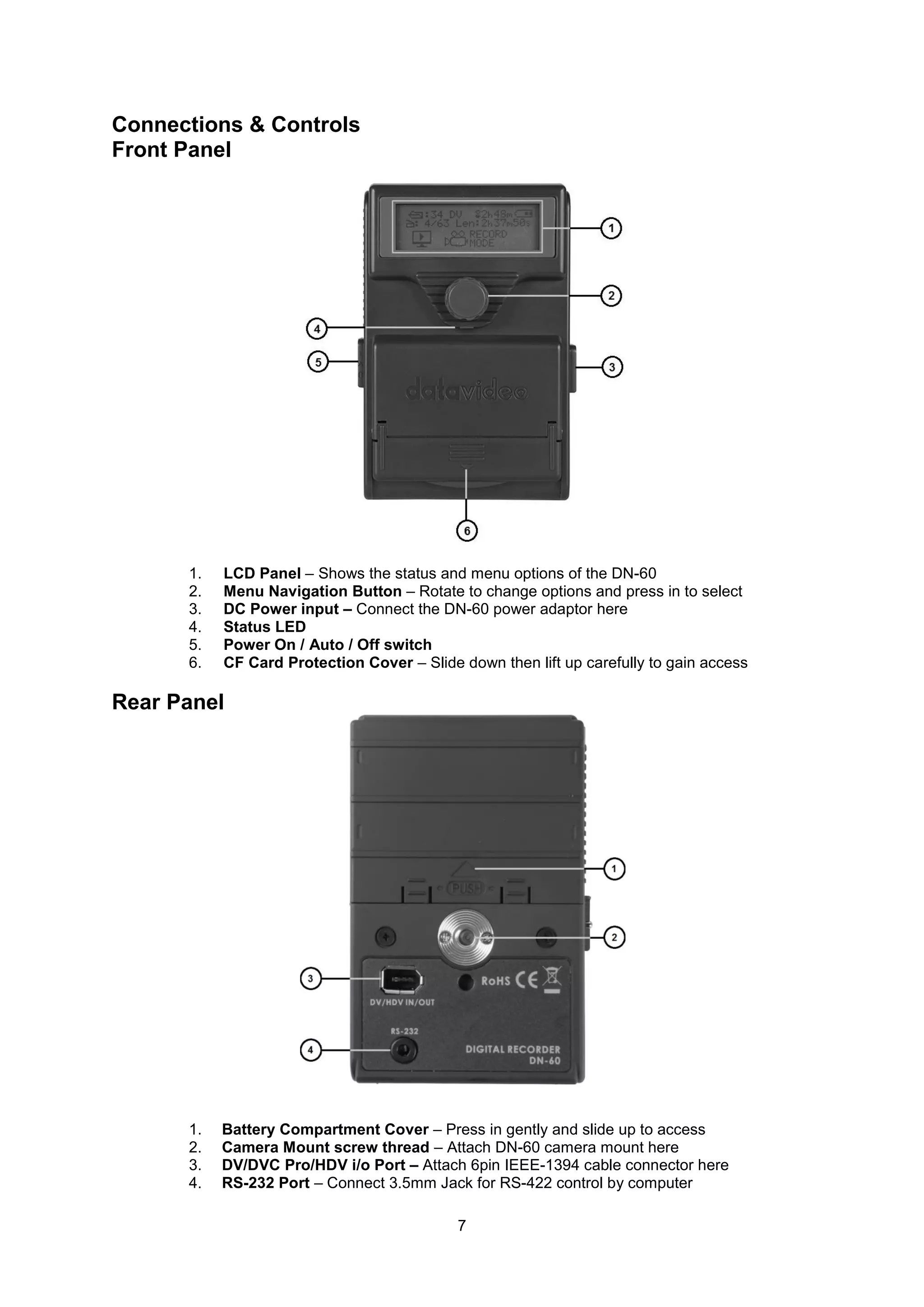 Datavideo DN-60 | PDF