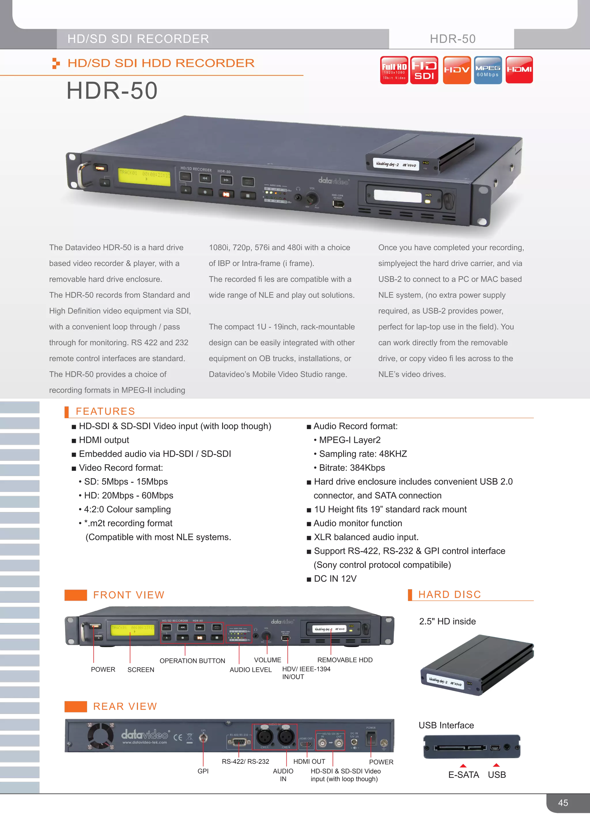Datavideo HDR-50 | PDF