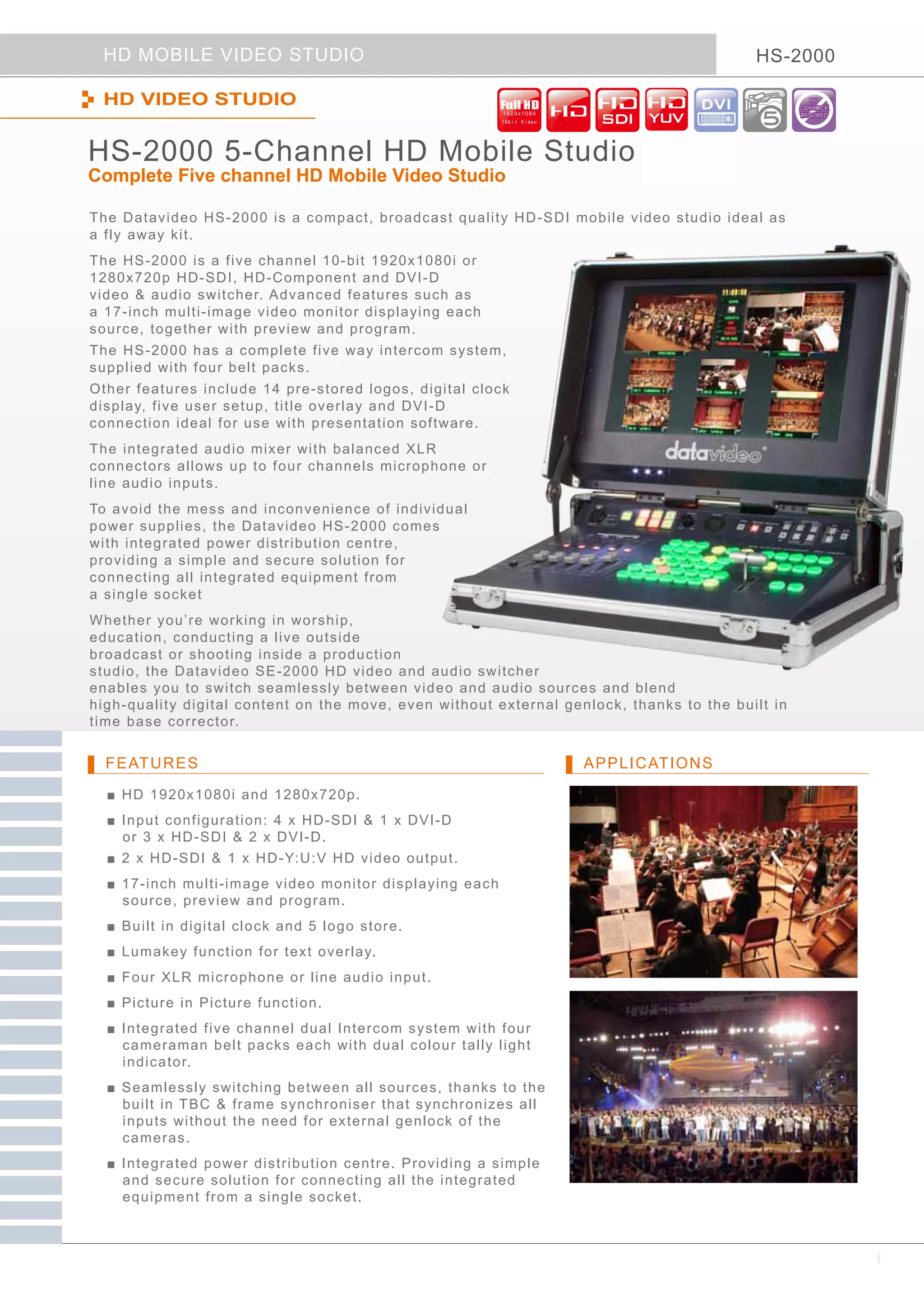 Datavideo HS-2000 | PDF