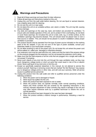 Datavideo PD-1 Power Distribution System | PDF
