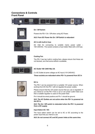 Datavideo PD-1 Power Distribution System | PDF