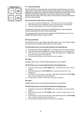 Datavideo SE-2200 6 input HD broadcast quality switcher | PDF