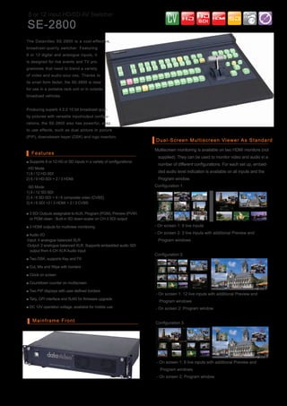Datavideo SE-2800 Videomixer Brochure | PDF
